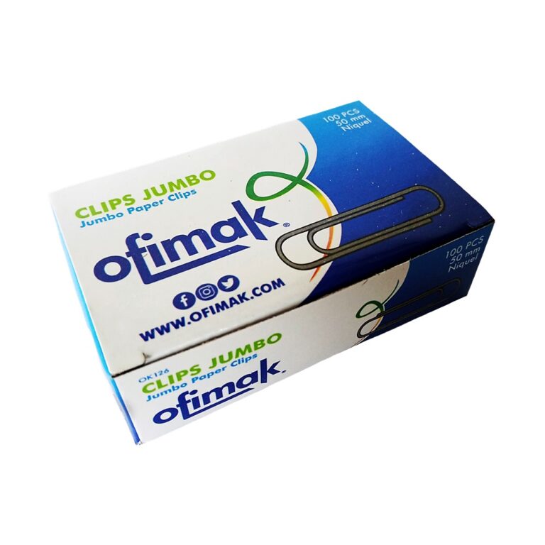 Clips Jumbo 50 mm Caja x 100 Uds - Megabyte Papelería, C.A.